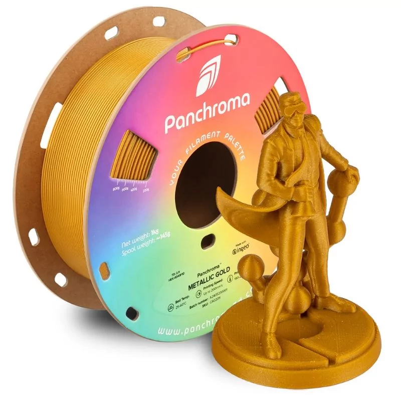 Panchroma™ PLA Metallic Gold - 1.75mm - 1kg - Polyfab3D