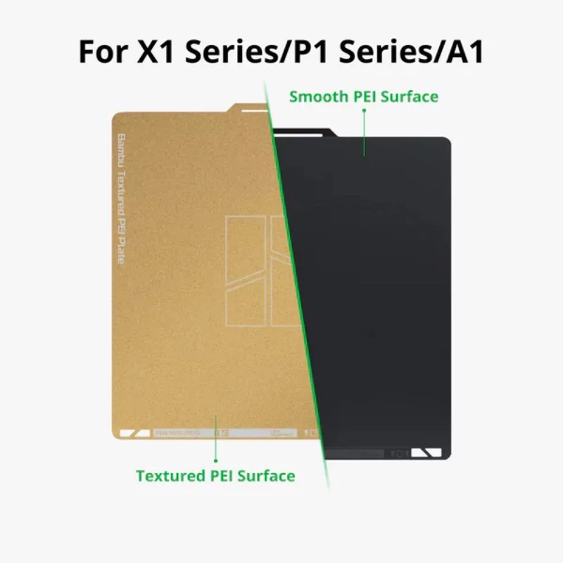 Dual-texture PEI plate (smooth / textured) Bambu Lab X1C, X1E, P1S, P1P ...