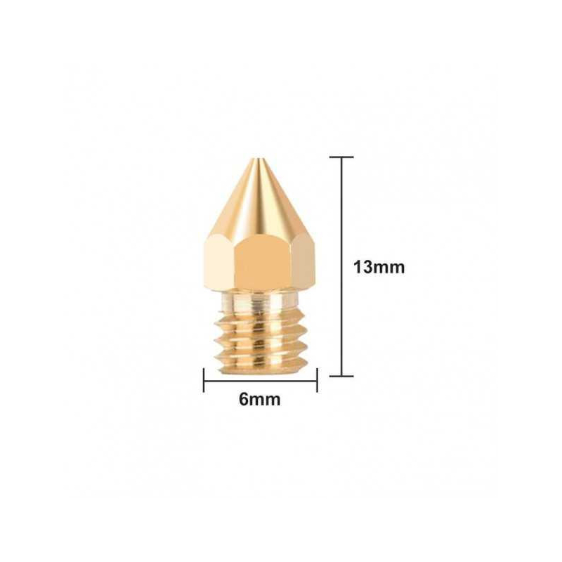 Set of 2 MK8 Brass Nozzles 0.6mm 3D printer - Polyfab3D