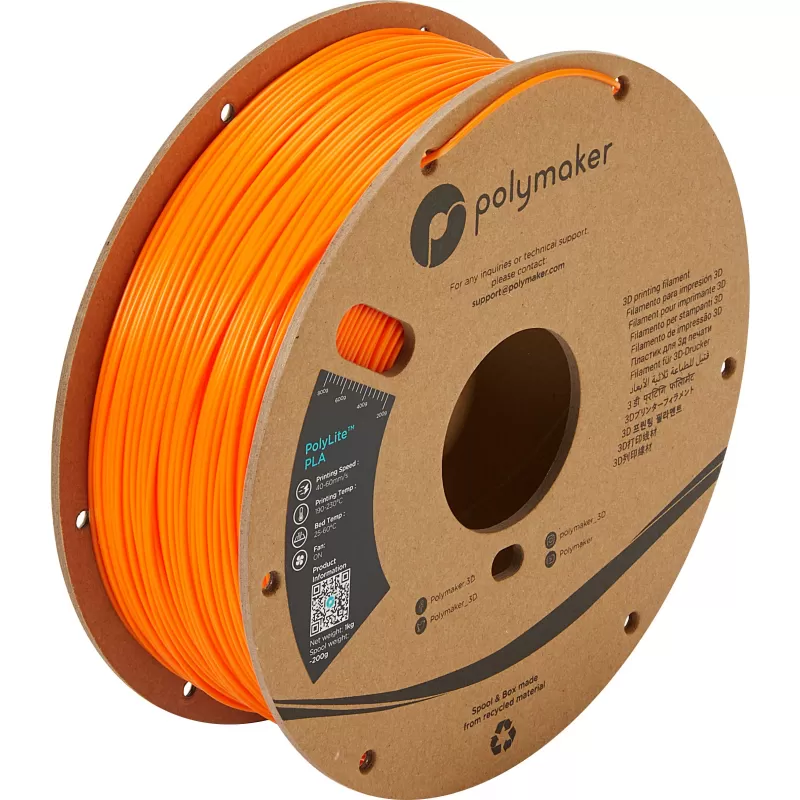 PolyLite PLA Orange - 1.75mm - 1 kg - Polyfab3D