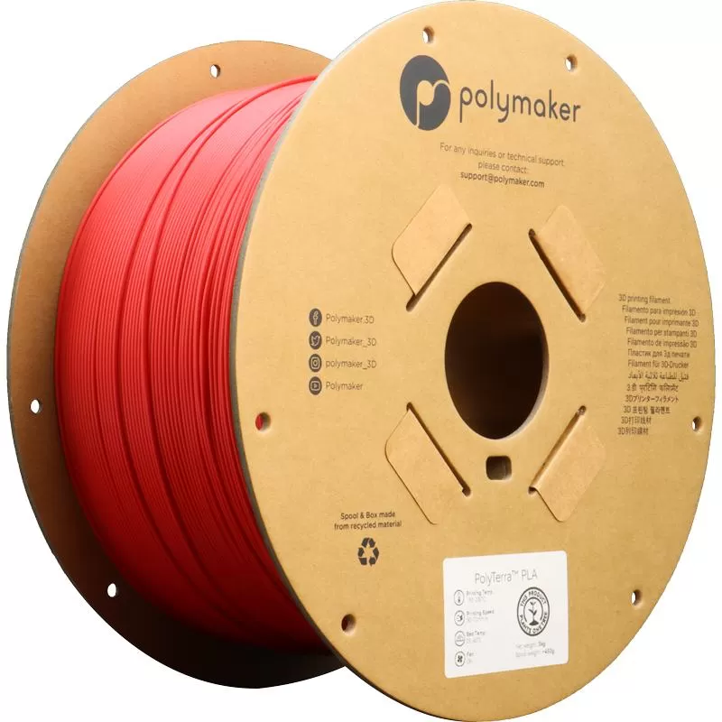 PolyTerra PLA Lava Red - 1.75mm - 3 kg - Polyfab3D
