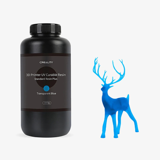 Standard Rigid Transparent Blue Resin Creality - 1 kg - Polyfab3D