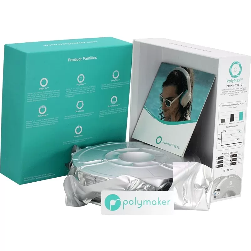 PolyMax Tough PETG White - 1.75mm - 750 g - Polyfab3D